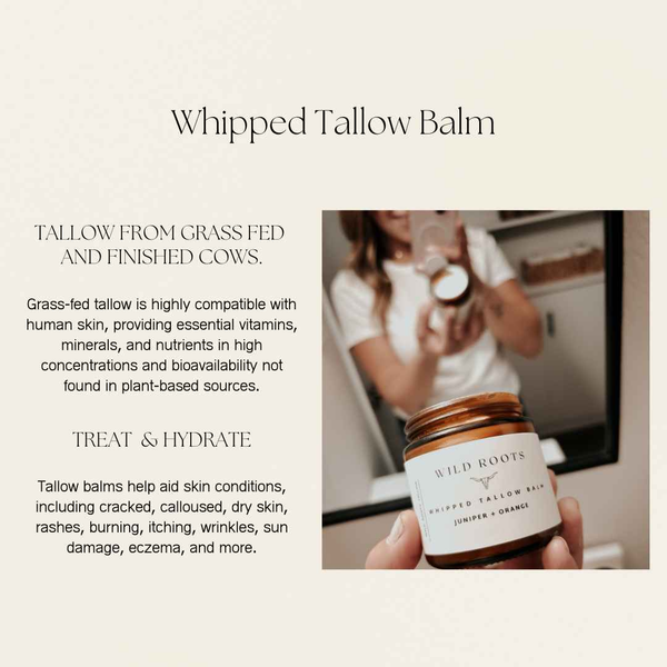 Lemon + Vanilla Whipped Tallow Balm | Wild Roots Tallow Co.